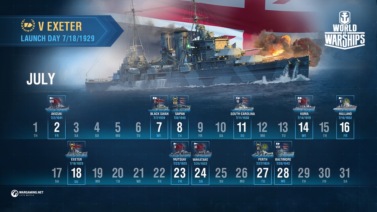 Launch Day Calendar: July 2021 | World of Warships